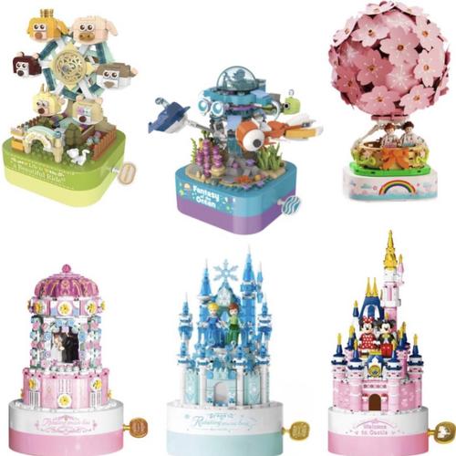 Jual DIY musix box - kotak musik - frozen castle - mickey mouse castle ...