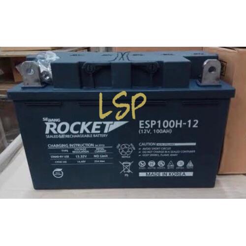 Jual Aki Rocket ESP100H-12 VRLA 12V 100Ah Baterai Accu Rocket ESP 100H ...