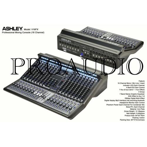 Jual mixer ashley v16fx v16 fx v 16fx 16 channel original - Kota Medan ...
