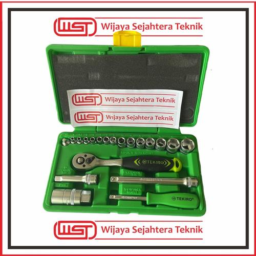 Jual TEKIRO Kunci sok sock socket set 21 pcs 1/4 inc - 3/8 6PT - Kab. Bogor - Wijaya sejahtera ...
