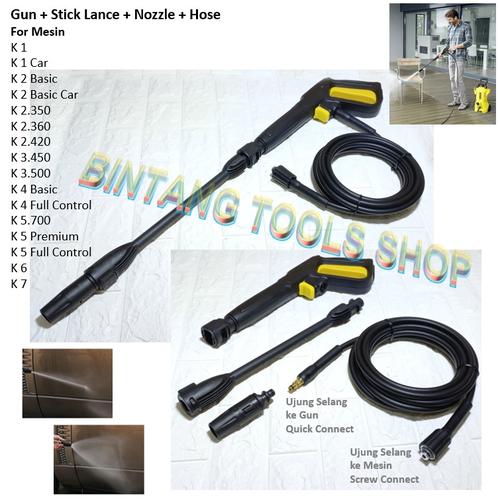 Jual Selang Hose Gun Set Nozzle fot Jet Cleaner Karcher K1 K2 K3 K4 K5 ...