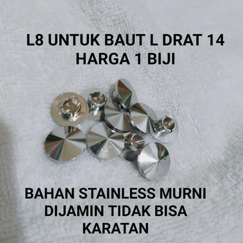 Jual kancing baut stainless L 8 L8 tutup baut stainless L8 L 8 ...