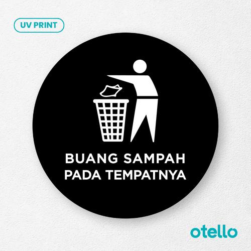 Jual Buang Sampah Pada Tempatnya Sign Board Akrilik Signage Sticker ...