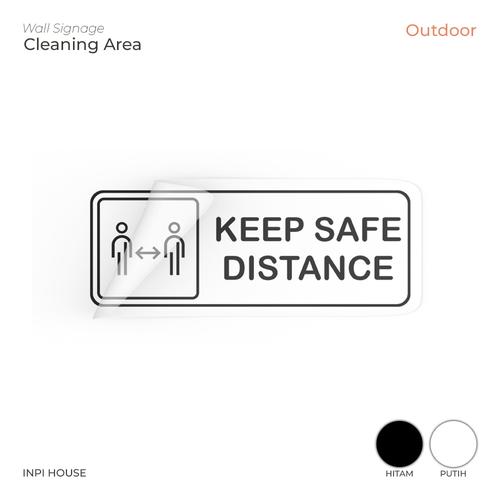 Jual stiker jaga jarak - keep safe distance sticker - stiker dinding ...
