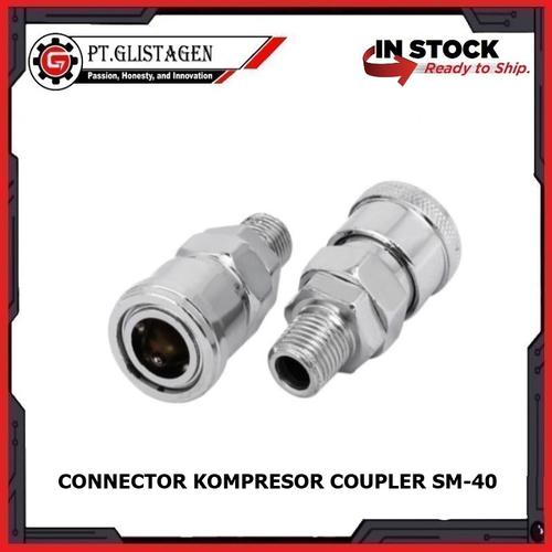 Jual Quick Coupler SM 40 Sambungan Selang Kompresor Recoil Cuk Kopler ...