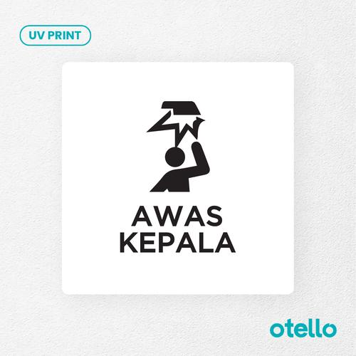 Jual Awas Kepala Sign Board Akrilik Signage Sticker Label Acrylic Rambu ...