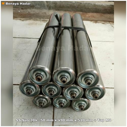 Jual stainless steel roller 50 mm x 490 mm x 510 mm + Tap M8 sus 304 As ...