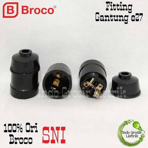 Jual Fitting Gantung e27 Broco Fitting Lampu Gantung Hitam Rumah Lampu e27 - Jakarta Barat ...