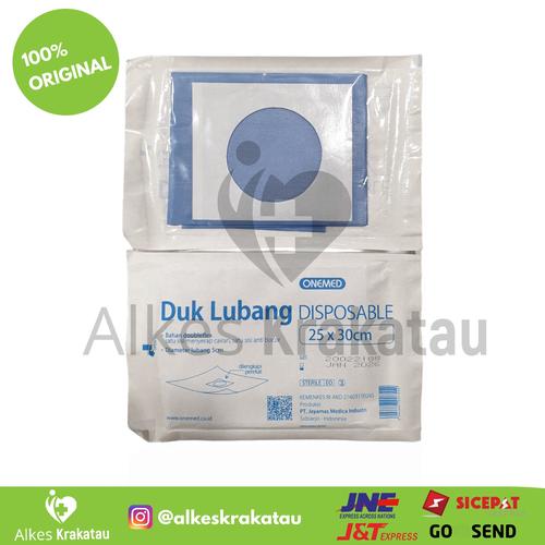 Jual Duk Lubang 25x30 cm Onemed / Duk Lubang Bolong Steril 25 x 30 cm ...