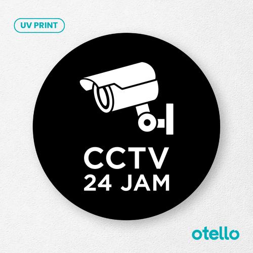 Jual CCTV 24 Jam Sign Board Acrylic Signage Sticker Label Papan Akrilik ...