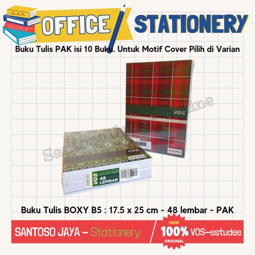 Jual Buku Tulis BOXY B5 VOS - ESTUDEE 48 Lembar 17.5x25 cm PAK - 10 ...