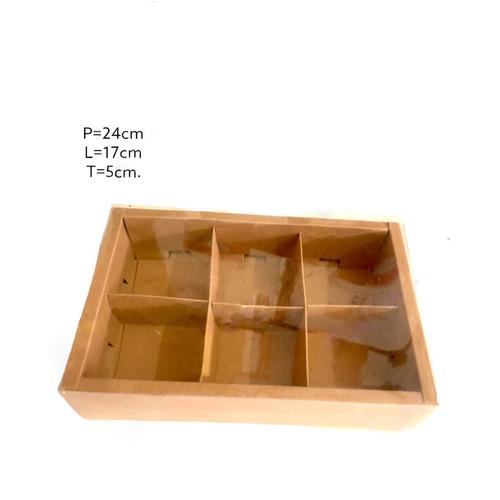 Jual kardus kotak kue eggtart box kemasan hampers packaging sekat 6 ...