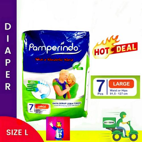Jual Pamperindo Popok Dewasa | Adult Diapers Size L 7 pcs - Jakarta ...