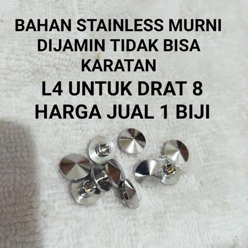 Jual kancing baut stainless L4 L 4 tutup baut L4 L 4 stainless ...