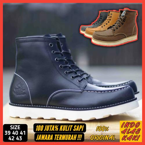 Jual Sepatu Boot Pria Boots Redwing Moctoe Hitam IndoAK x POIN HIGH ...
