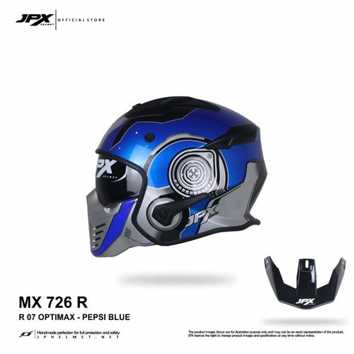 Jual Helm JPX Full Face Mx-726R - R07 Optimax blue - Jakarta Utara ...