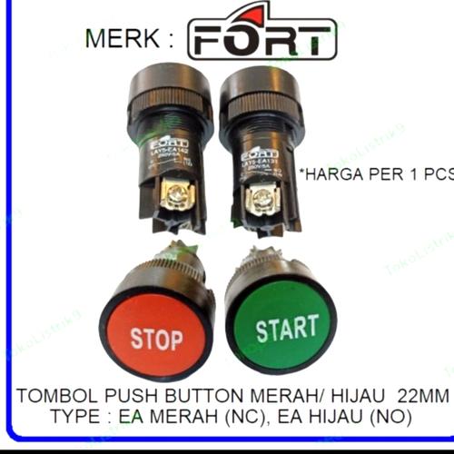 Jual Tombol Push Botton 22mm Merk Fort Start/Stop, Push Botton, Tombol ...