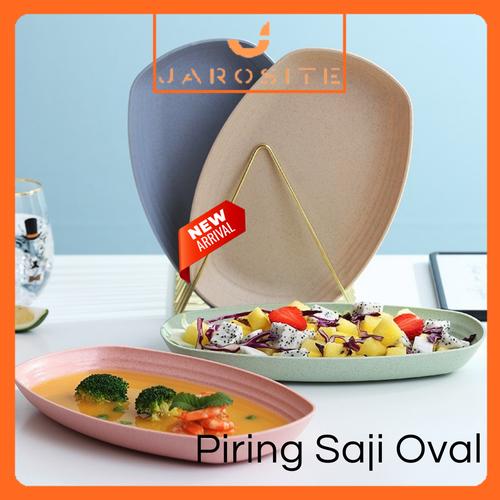 Jual Piring Saji Oval Serat Jerami Gandum BPA Free Wheat Straw Dinner ...