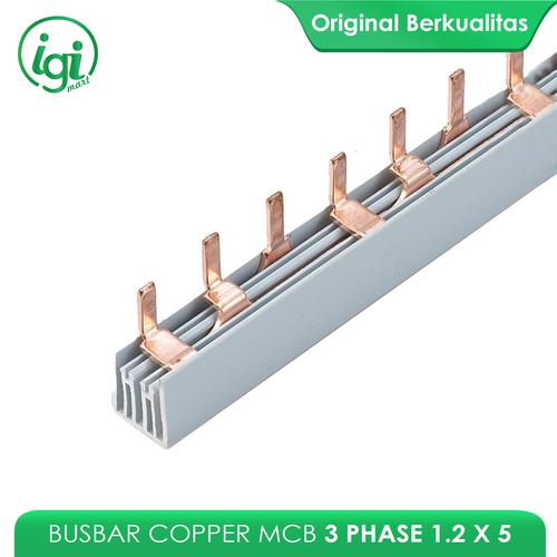 Jual BUSBAR COPPER MCB 3P 1.2 x 5 / REL SISIR MCB TEMBAGA 3 PHASE ...
