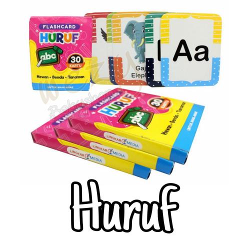 Jual Flashcard kartu pintar edukasi anak Flash card Belajar huruf angka ...