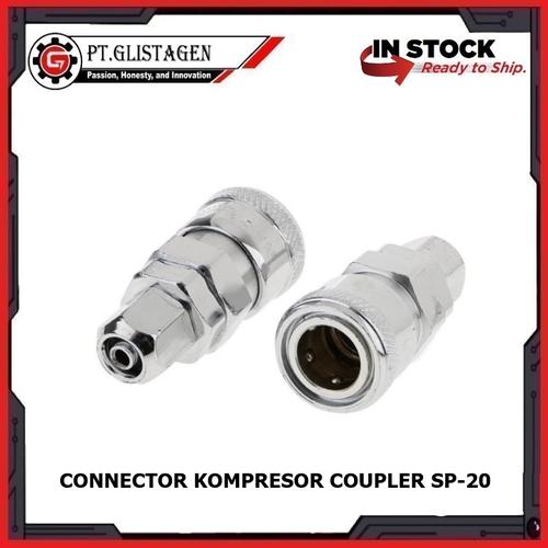 Jual Quick Coupler SP 20 Sambungan Selang Kompresor Recoil Cuk Kopler ...