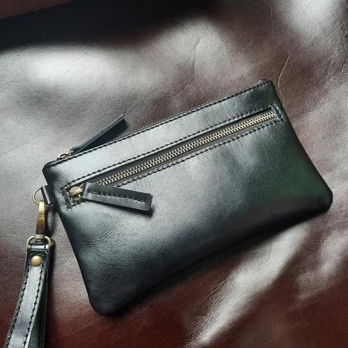 Jual Simple Pouch Kulit Sapi Asli / Pouch Kulit Pria Wanita Pouch Hp ...