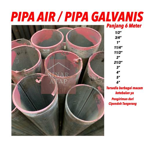 Jual Besi PIPA AIR 3 INC /GALVANIS 3" TEBAL 2MM PANJANG 6 M - Kota ...