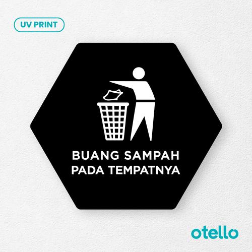 Jual Buang Sampah Pada Tempatnya Sign Board Akrilik Signage Sticker ...
