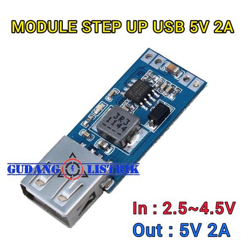 Jual Module Step Up USB DC 0.9-5V Menjadi 5V 2A Cas Hp Fast Charging ...