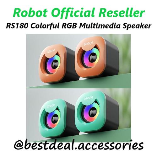 Promo Robot RS180 USB Multimedia Dekstop Speaker Computer Stereo RGB ...