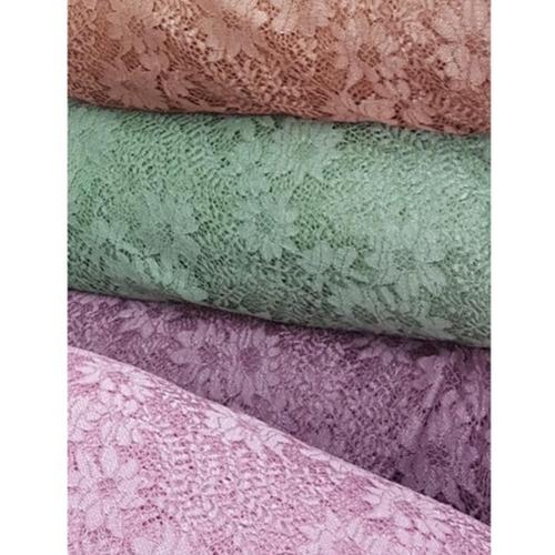 Jual Kain Tile Motif Bunga Meteran Brokat Gliter Mutiara Corneli - Nude ...