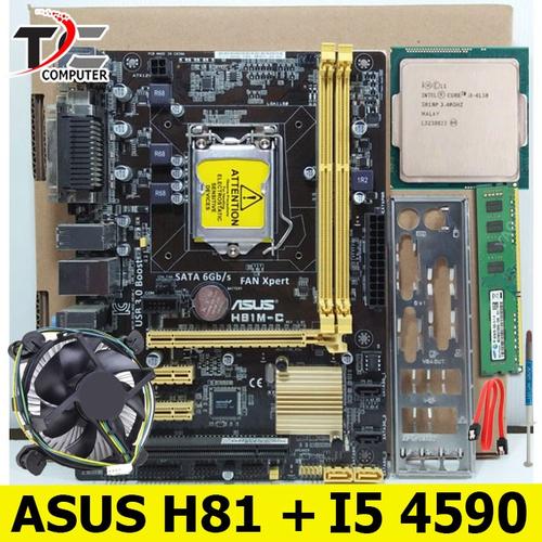 Promo Paket Mobo Mainboard Intel LGA 1150 H81 ASUS + PROCESSOR I5 4570 ...