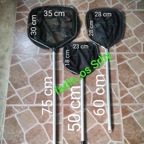 Jual Serok Ikan Seser Ikan/ Serokan Saringan Kolam Ikan Koi Besar Hitam ...
