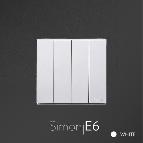 Jual Saklar Simon E6 4 gang 2 way switch White Putih - dark grey ...