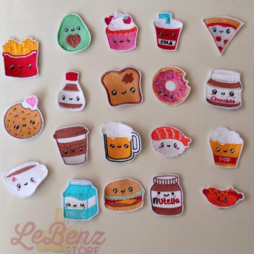 Jual Patch Bordir Jahit Kawaii Makanan Food PART 1 - Pizza - Kota ...