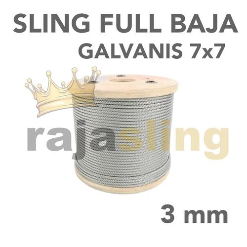 Jual Kawat Seling 3mm Full Baja Galvanis/Kawat Sling 3mm Galvanis/Wire ...