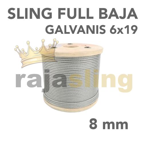Jual Kawat Seling 8mm Full Baja Galvanis/Kawat Sling 8mm Galvanis/Wire ...