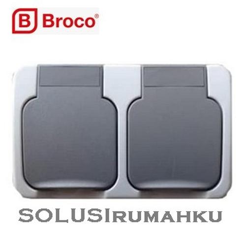 Jual BROCO Stop Kontak DOUBLE Outdoor Anti Hujan Colokan Outbow Tahan ...