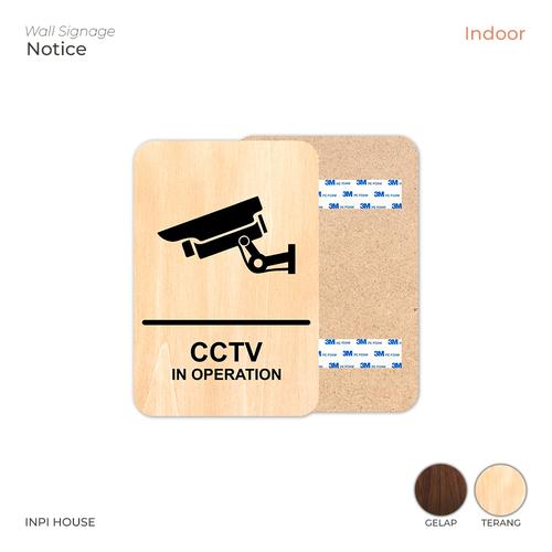 Jual papan tanda cctv in operation - sign system indoor - Kota Bandung ...