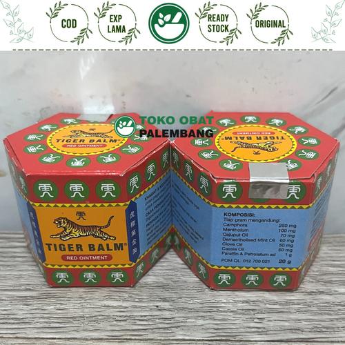 Jual TIGER BALM RED OINTMENT 20GR BALSEM MACAN BALM MERAH PANAS BALSAM ...