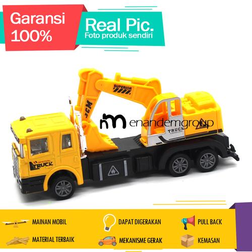 Jual Diecast Miniatur Mainan Mobil Besi Truk Molen Semen Excavator Beko ...