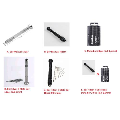 Jual Bor Tangan Mini Micro Bor PCB Twist Micro Drill - F.Hitam Microbx ...