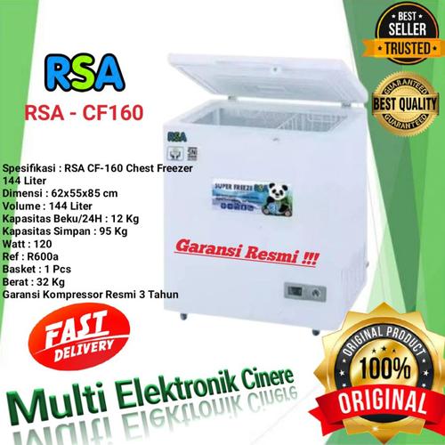 Promo Chest Freezer 144 Liter RSA CF160 Garansi 3 Tahun Hemat Energi ...