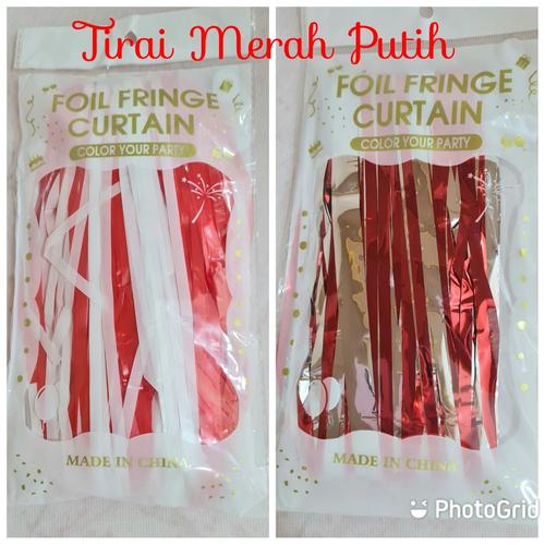 Jual Tirai Foil/Backdrop Foil/Tirai Foil Curtain Merah Putih HUT RI ...