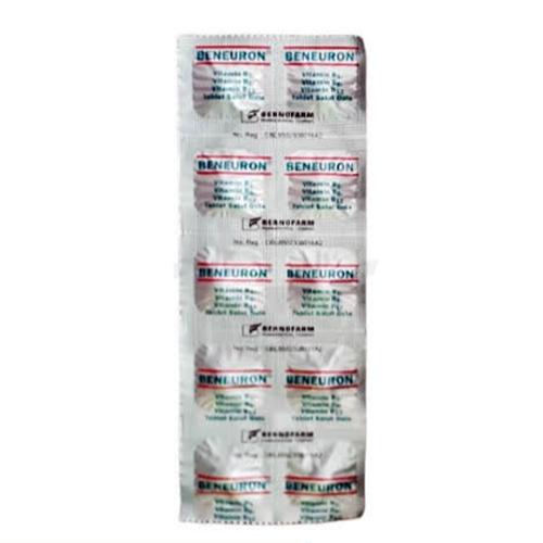 Jual beneuron vitamin B1 B6 B12 10's 10 tablet / strip - Kab ...
