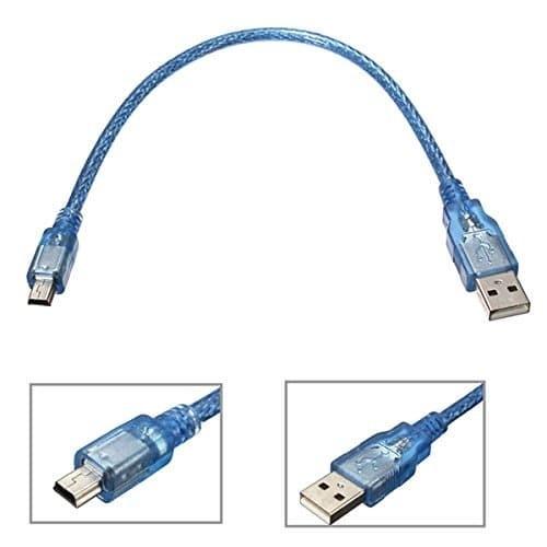 Jual Kabel Data USB A to Mini USB B Male Cable Biru Phone Arduino Nano ...
