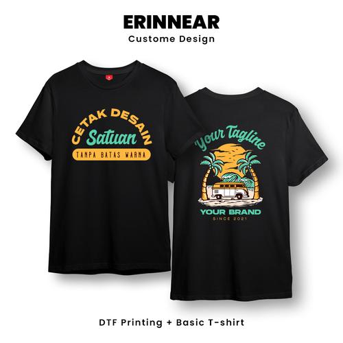 Jual SABLON/CETAK KAOS SATUAN BEBAS WARNA (DTG) - KAOS GELAP/WARNA - Logo+Logo, XL - Kota Depok ...