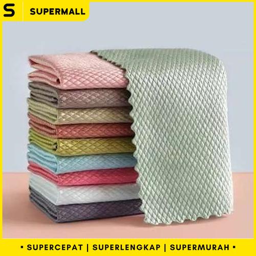 Jual SUPERMALL Kain Lap Dapur Meja Piring Anti Minyak / Kain Lap ...