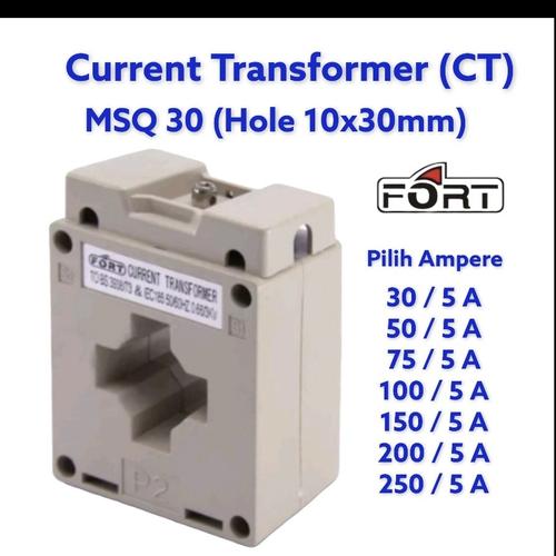 Jual CT Current Transformer MSQ30 Fort 30A 50A 75A 100A 150A 200A 250A / 5A - 100A - Jakarta ...