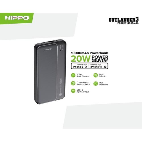 Jual Hippo Power Bank Outlander 3 PD 10000 Mah PD SuperFast Charging ...